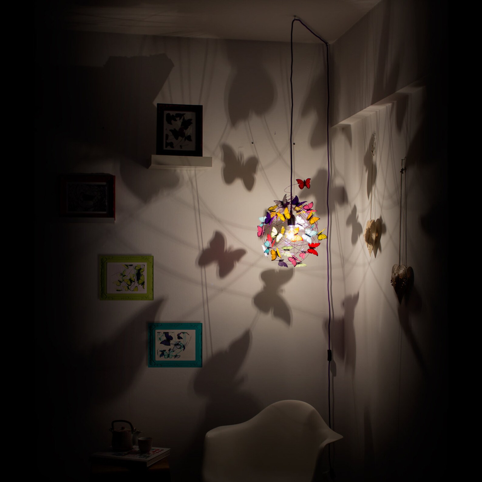 Plug in Pendant Rainbow Light Children Lighting Butterfly | Etsy