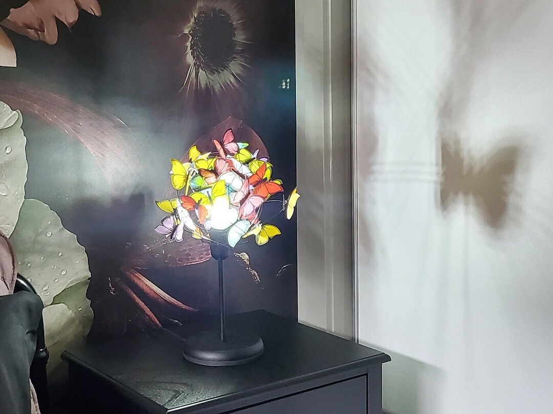Colorful Butterfly Lamp Set, Whimsical Home Accents, Handcrafted ...