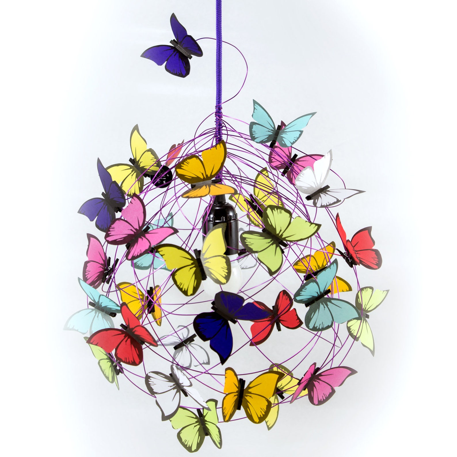 Plug in Pendant Rainbow Light Children Lighting Butterfly | Etsy