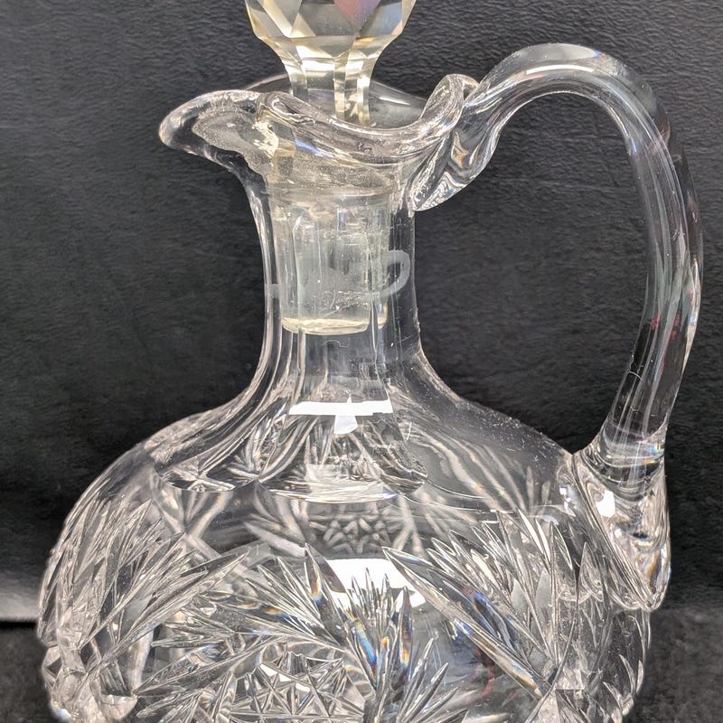 Cut Glass Oil Decanter - Etsy