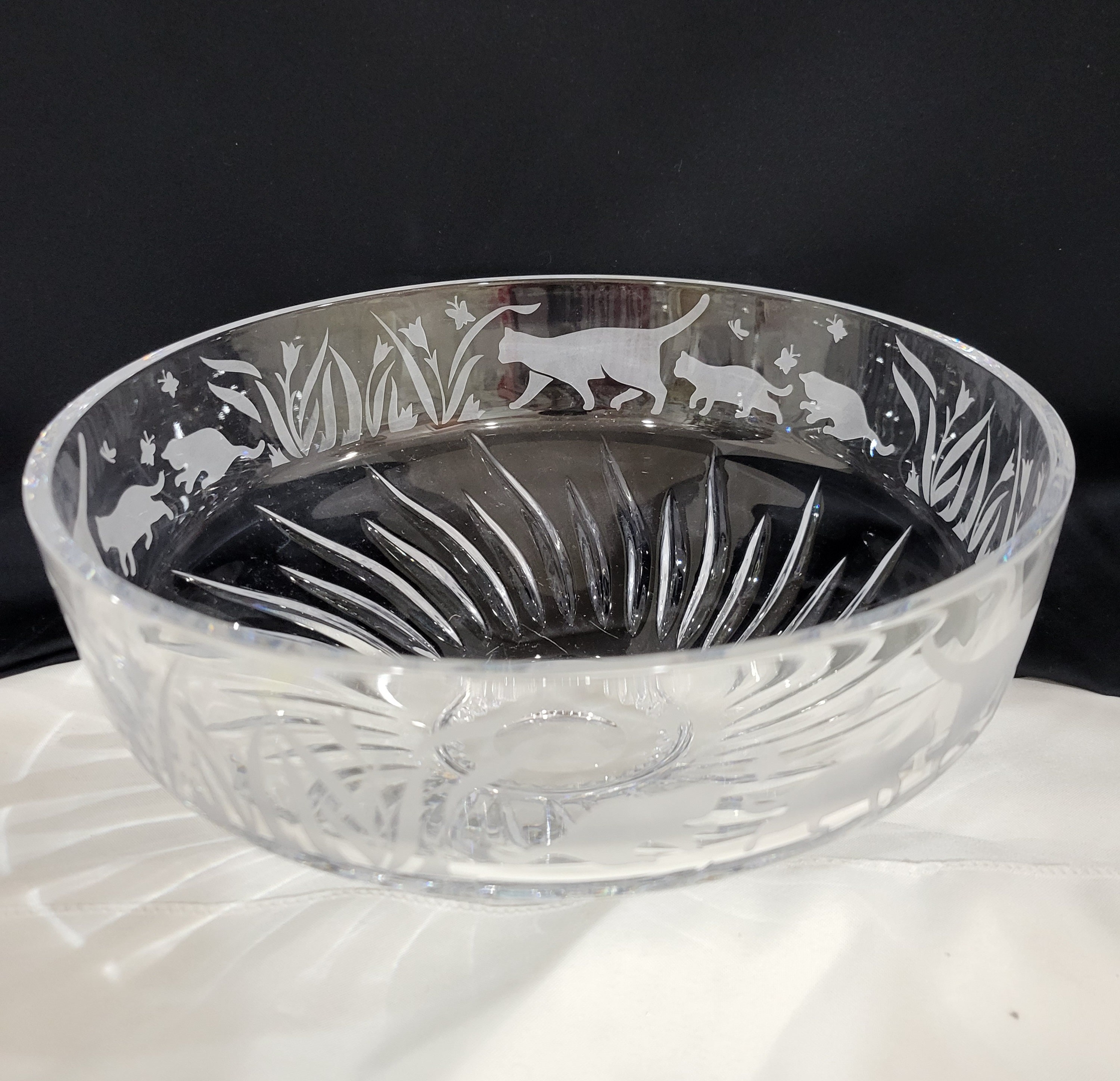 Lenox Crystal Cat Bowl - Etsy