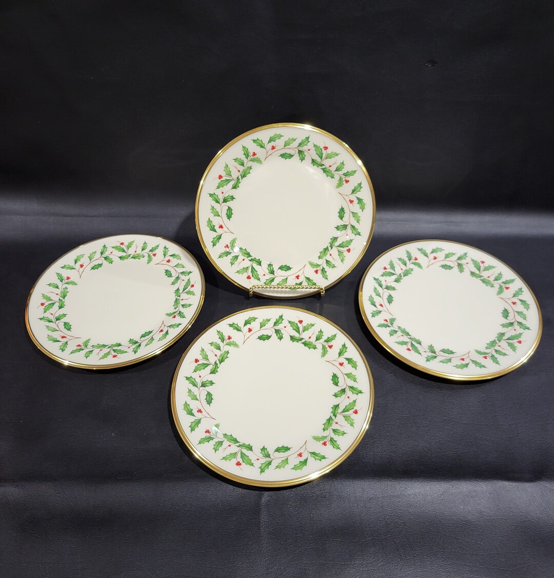 Lenox Dimension Collection Holiday Salad Plates, Set of 4, Pre-owned - Etsy
