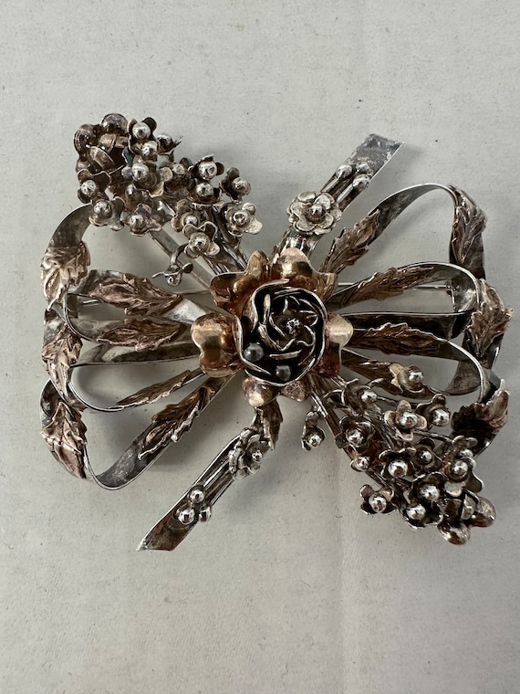 vintage sterling hobe brooch - Gem