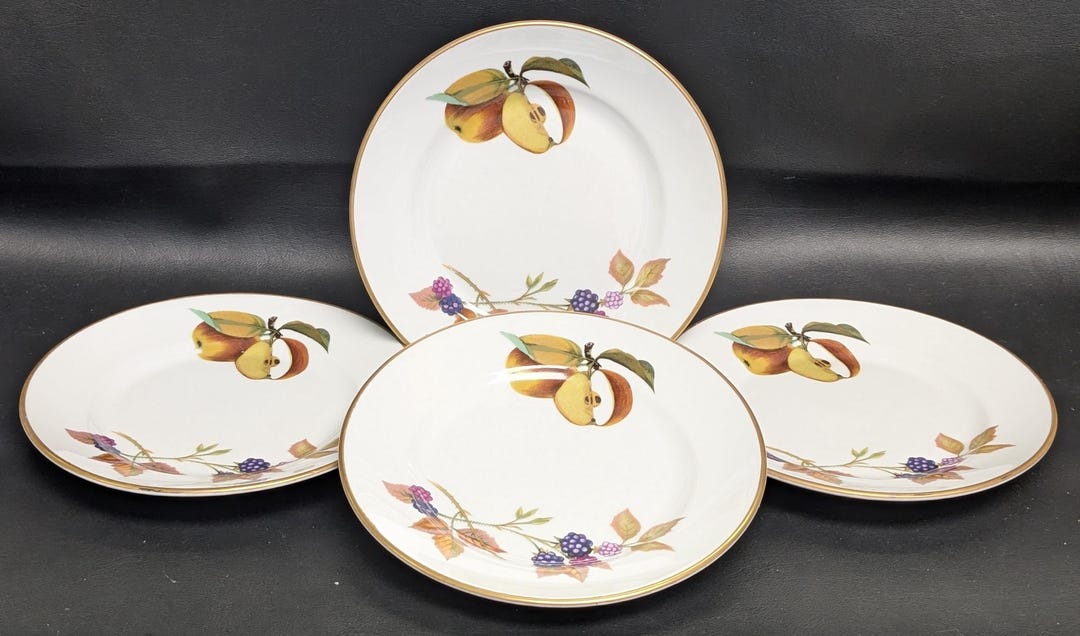 Set of 4 Royal Worcester Evesham Pattern Bread & Butter Plate- England ...