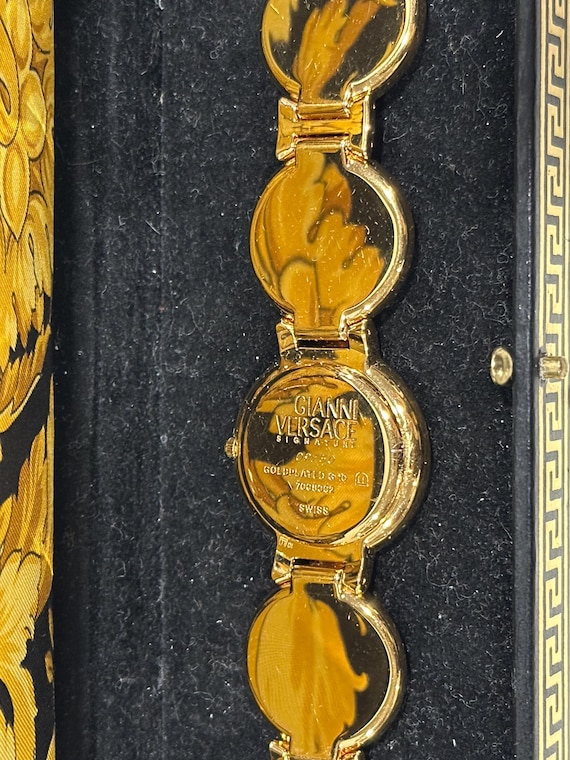 Authentic GUANNI VERSACE Signature Medusa Gold Plate… - Gem