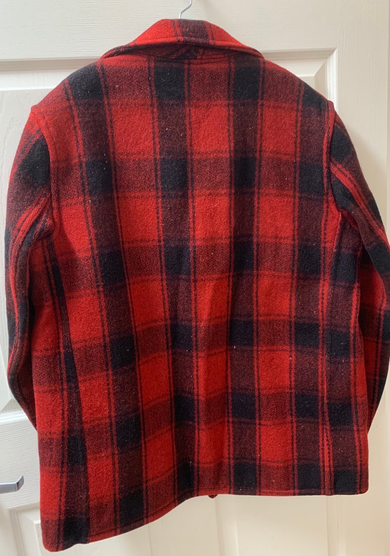 Vintage Chippewa Woolen Mills Wool Hunting Red Buffalo Plaid Jacket ...