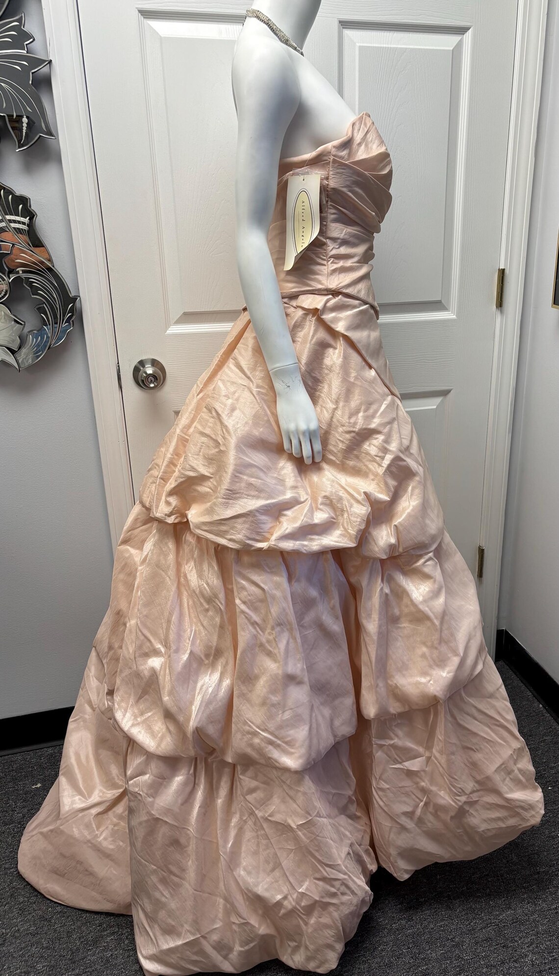 NWT Alfred Angelo Ball Gown Dress R1950 Blush Pink Strapless Size 10 ...