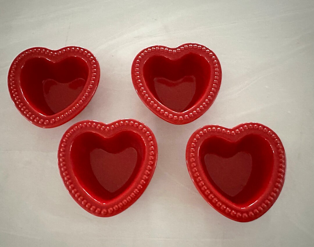 Chantal HEART 1 Cup Ramkins Set of 4 NEW - Etsy