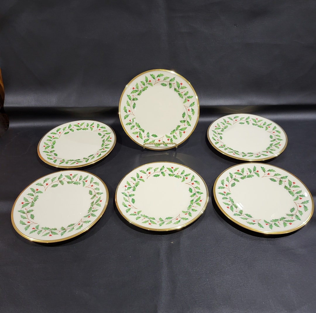 Lenox Dimension Collection Holiday Salad Plates, Set of 6, Pre-owned - Etsy