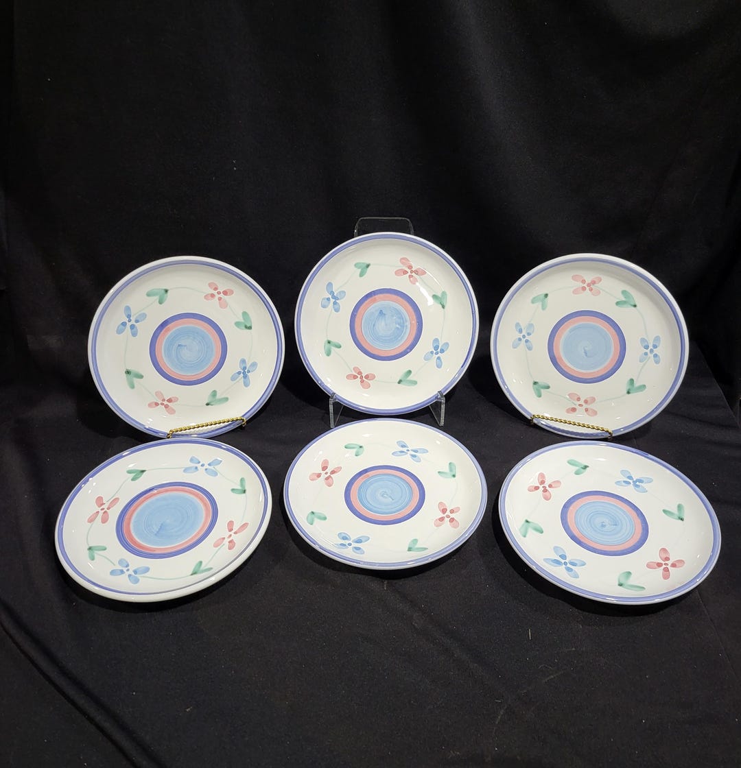 Caleca Ceramic Terracotta Dessert/salad Plates, Set of 6, Pre-owned - Etsy