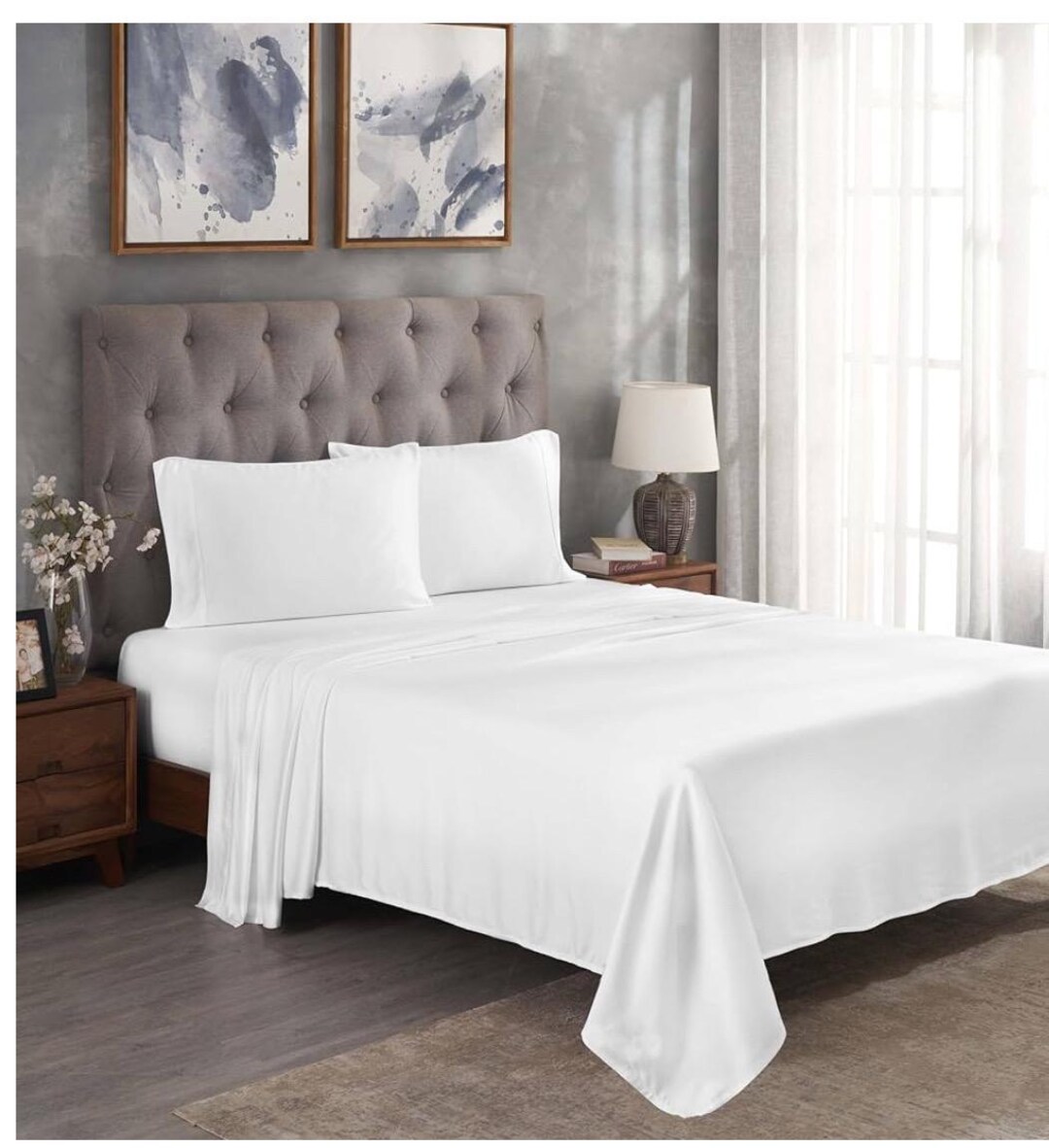 SUPERIOR Modal From Beechwood Queen White Sheet Set NEW 300 Count - Etsy