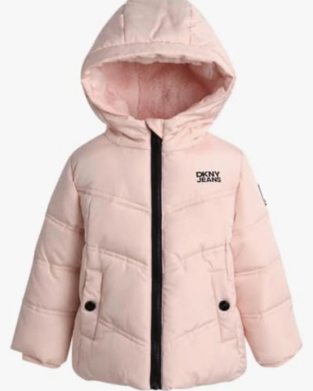 NWT DKNY Baby Girls' Fleece Lined Bubble Quilted Winter Jacket. Color ...