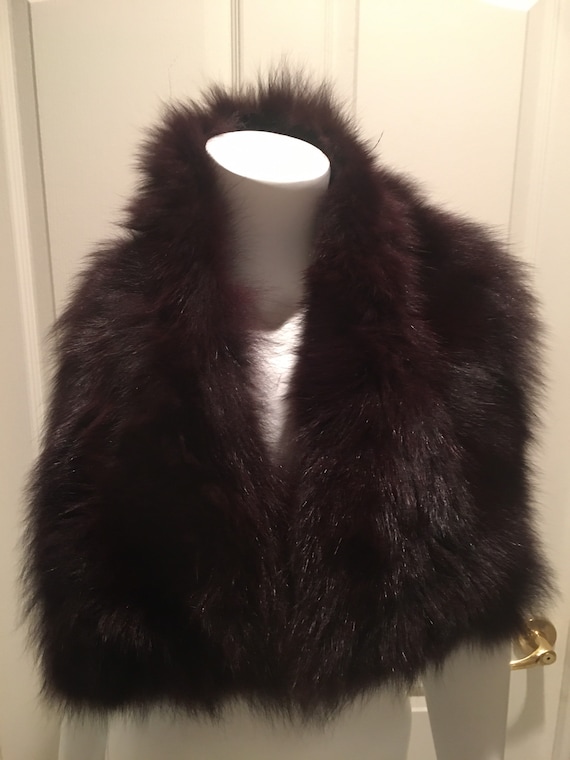 Adrienne Landau Plum Fox Fur Scarf - Gem