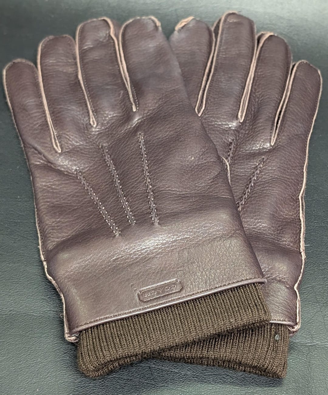 Coach- Men's Brown Leather Gloves- Made in Italy - Etsy