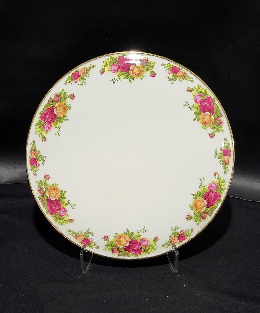 Royal Albert "old Country Roses" Cake Plate, Pre-owned - Etsy