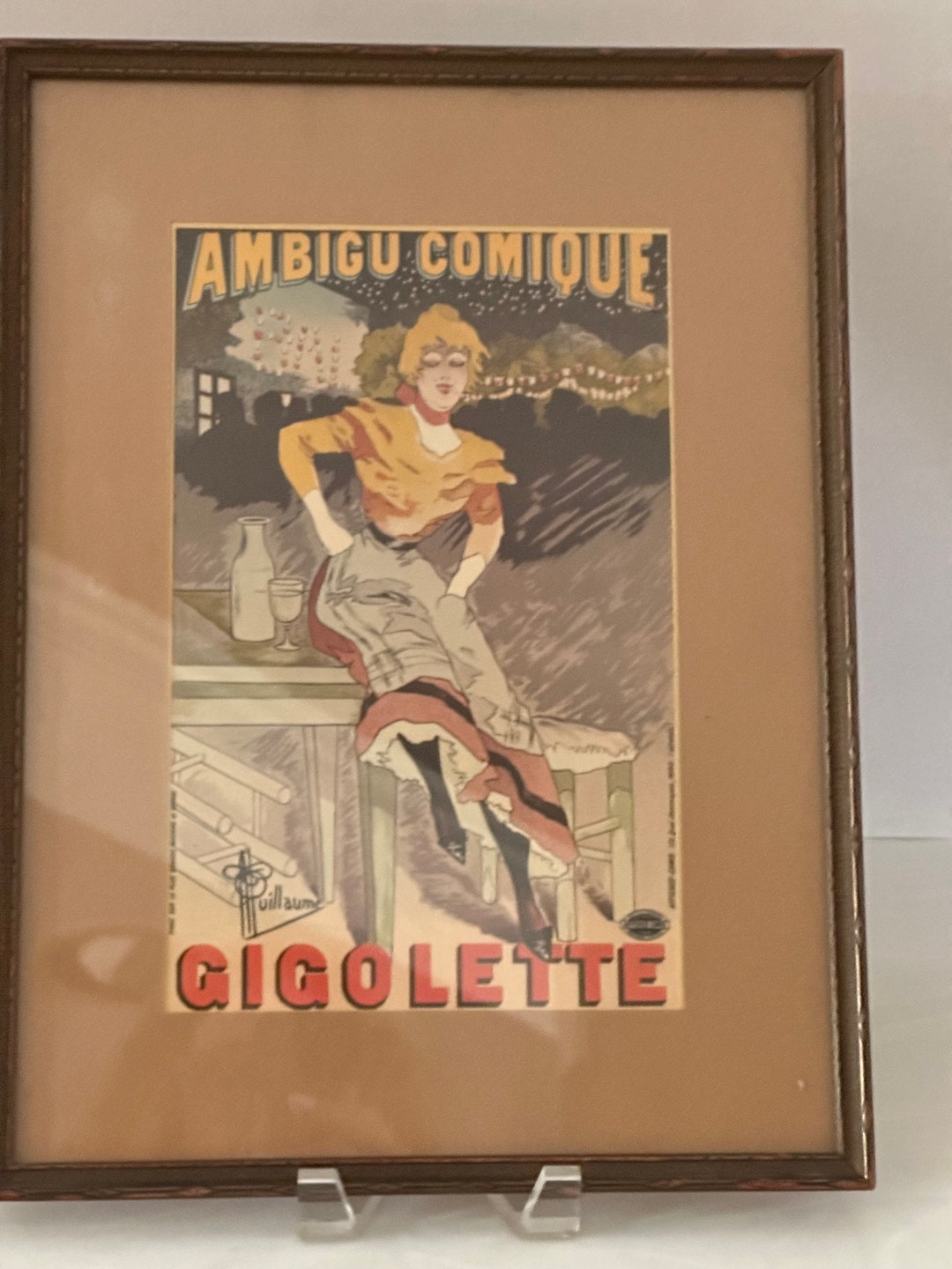 Ambigu Comique Gigolette Poster Plate Framed - Etsy