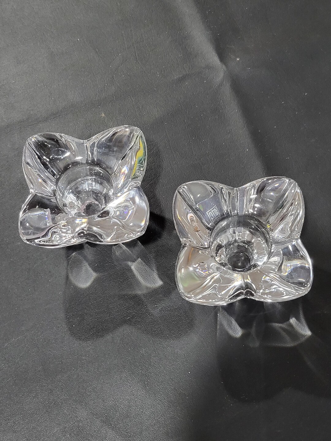 Orrefors Crystal Candle Holders, Set of 2, Pre-owned - Etsy