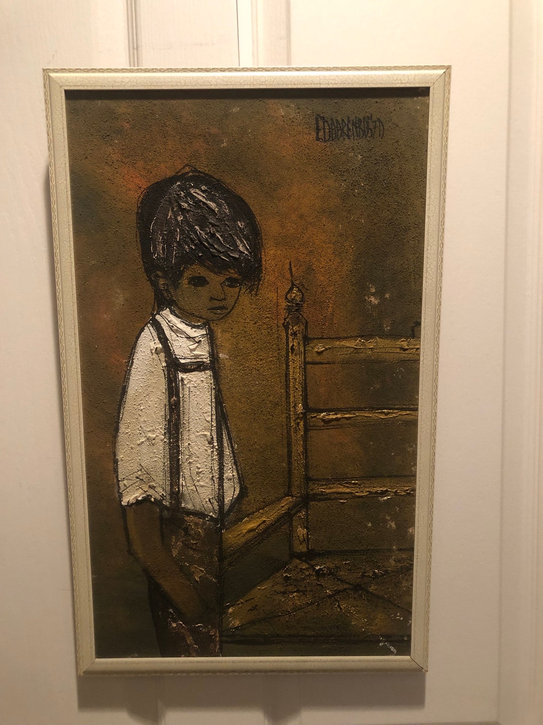 Eddy Doorenbos Oil Painting of Young Boy Spain 1970’s - Etsy