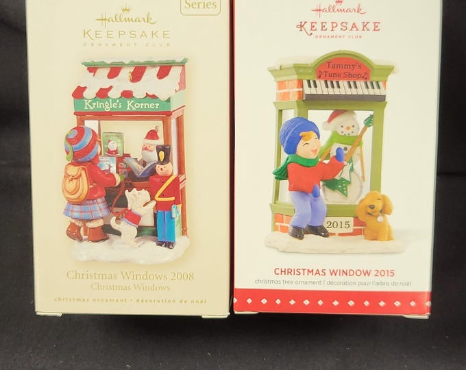 Pair of Hallmark Keepsake Christmas Windows Ornaments - Etsy