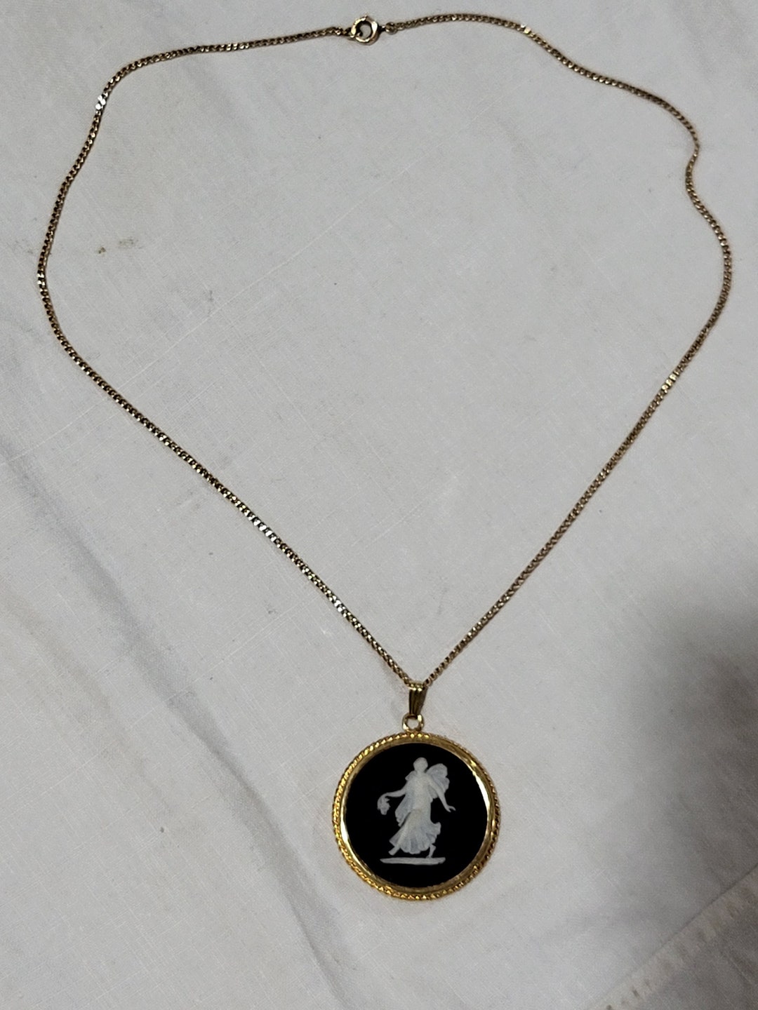 Vintage Wedgewood Cameo Nymph Necklace - Etsy