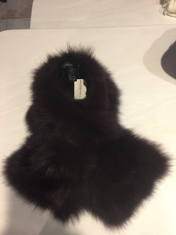 Adrienne Landau Plum Fox Fur Scarf - Gem