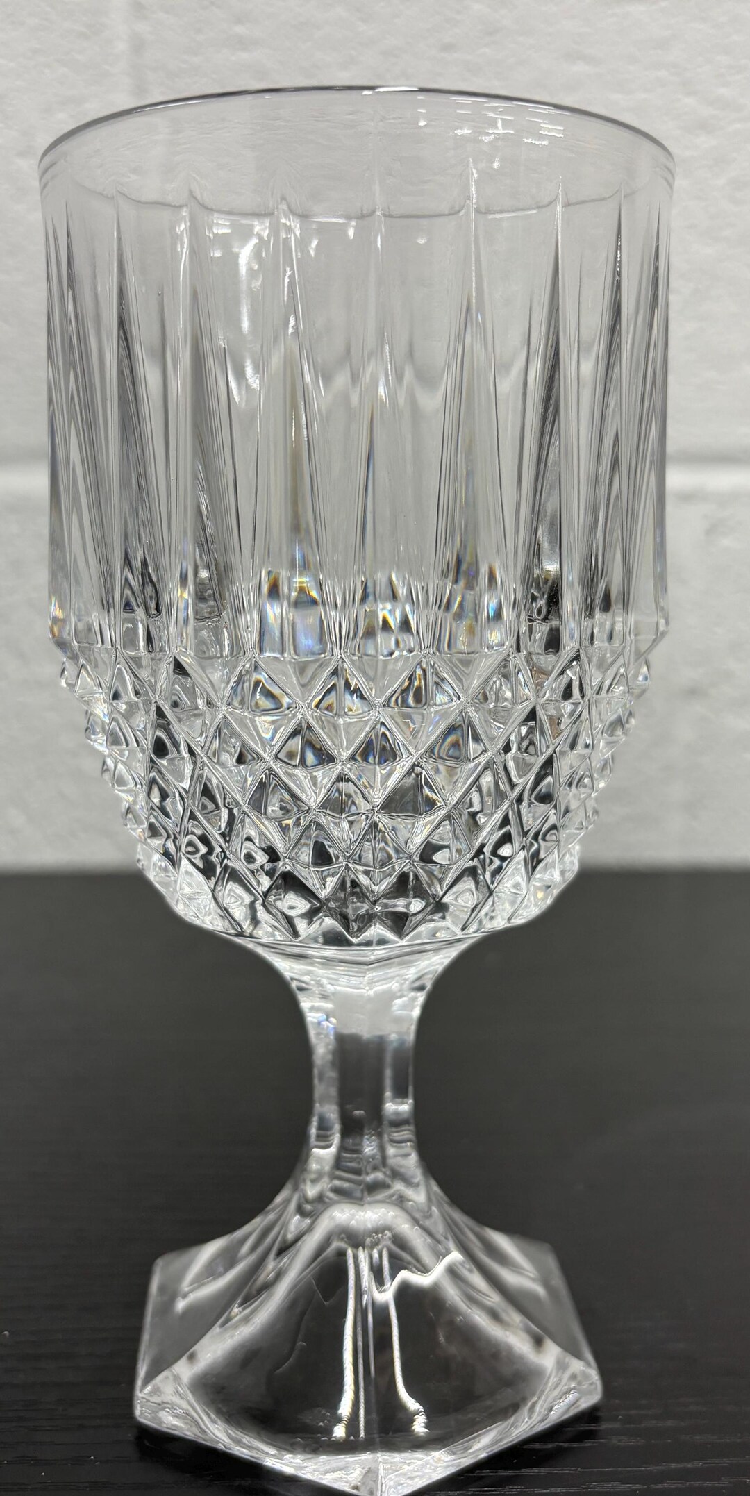 Fostoria Stratton Pattern Lead Crystal Water Goblets. set of 2 - Etsy