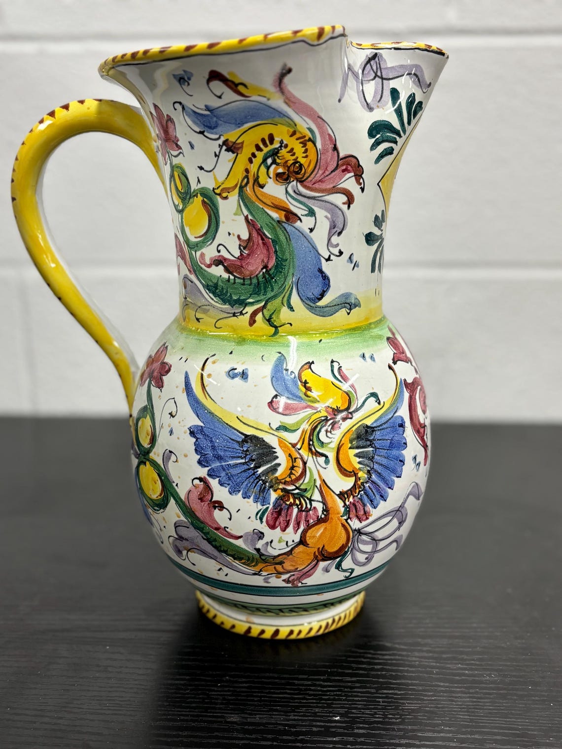 Pitcher Decorated in Beautiful Raffaellesco Deruta Artistic Cermamic ...