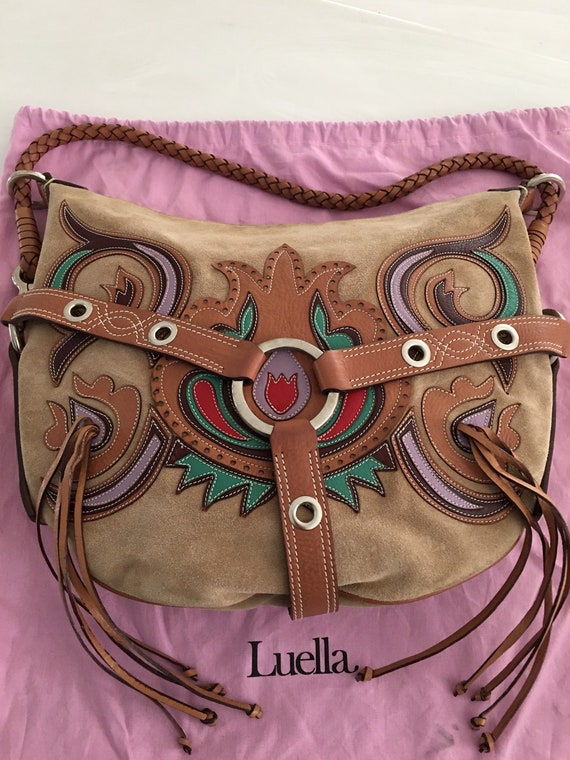 Authentic LUELLA Suede & Leather Hobo Bag NEW | Etsy