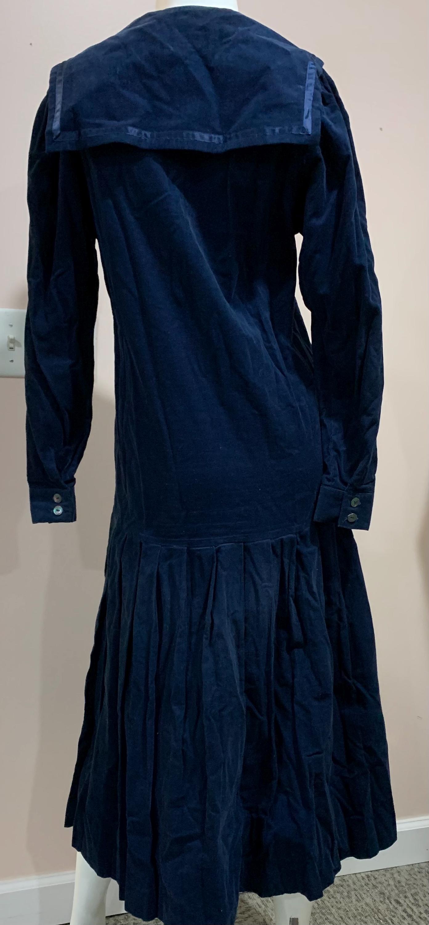 Vintage 1960s Laura Ashley Sailor Dress Needle Cord Made in Great ...
