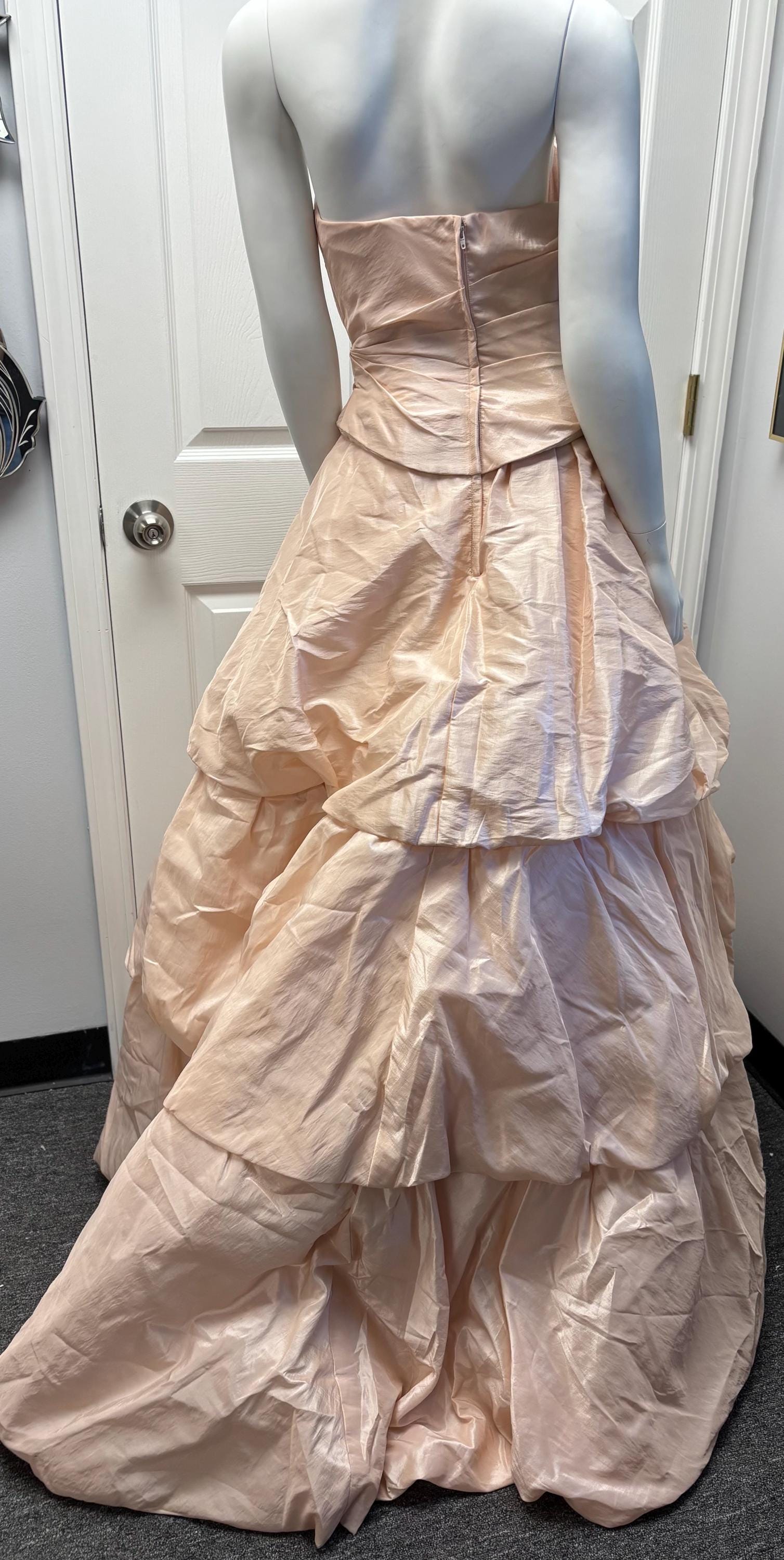 NWT Alfred Angelo Ball Gown Dress R1950 Blush Pink Strapless Size 10 ...