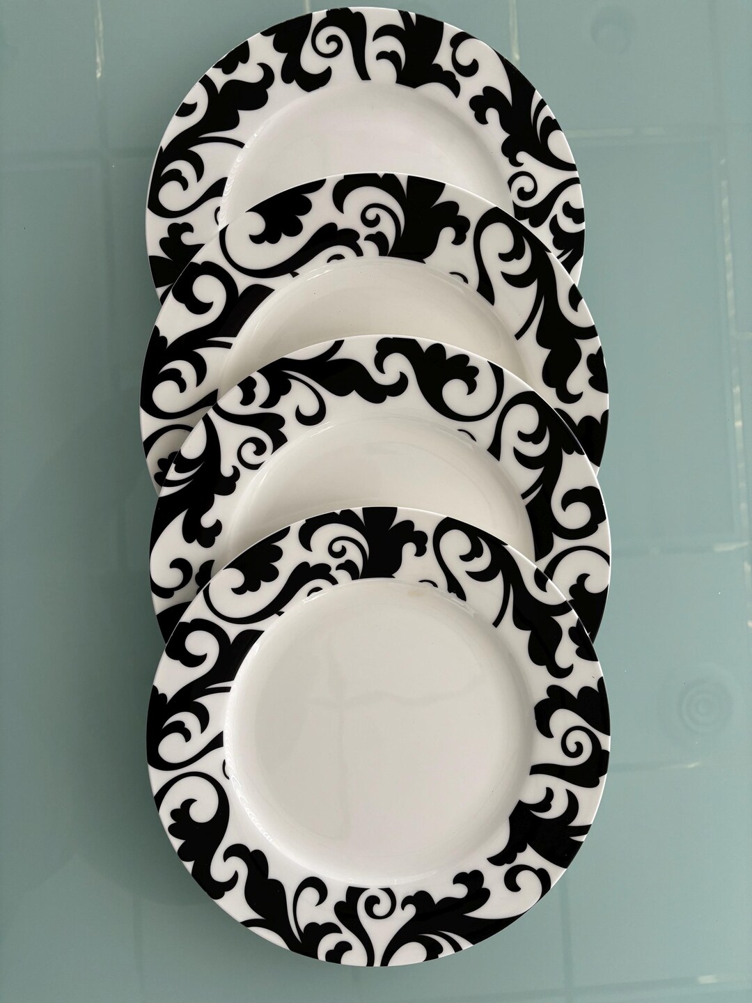 Fiori Black by CIROA Set of 4. Dinner Plates. 10 5/8”. New. Never Used ...