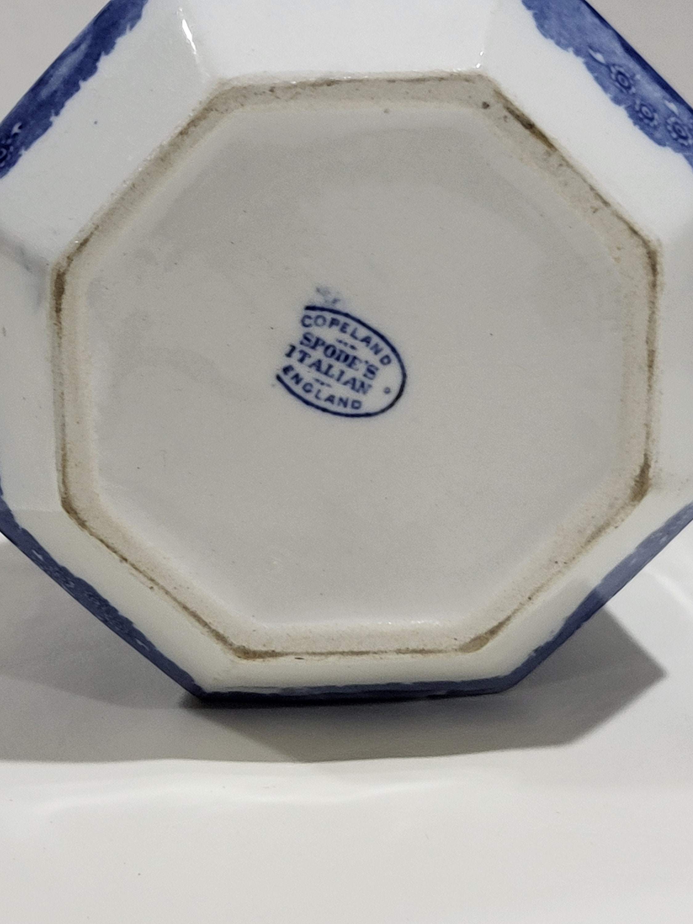 Vintage Copeland Spode's Italian Blue Octagonal Jug - Etsy