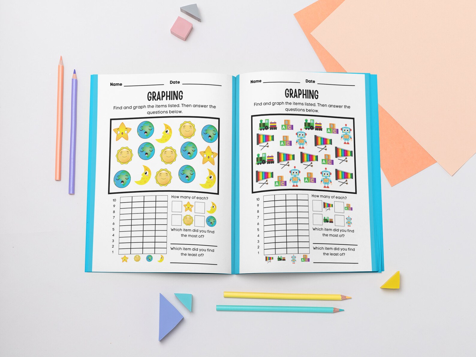 Graphing Fun: Worksheets for Kids! - Etsy