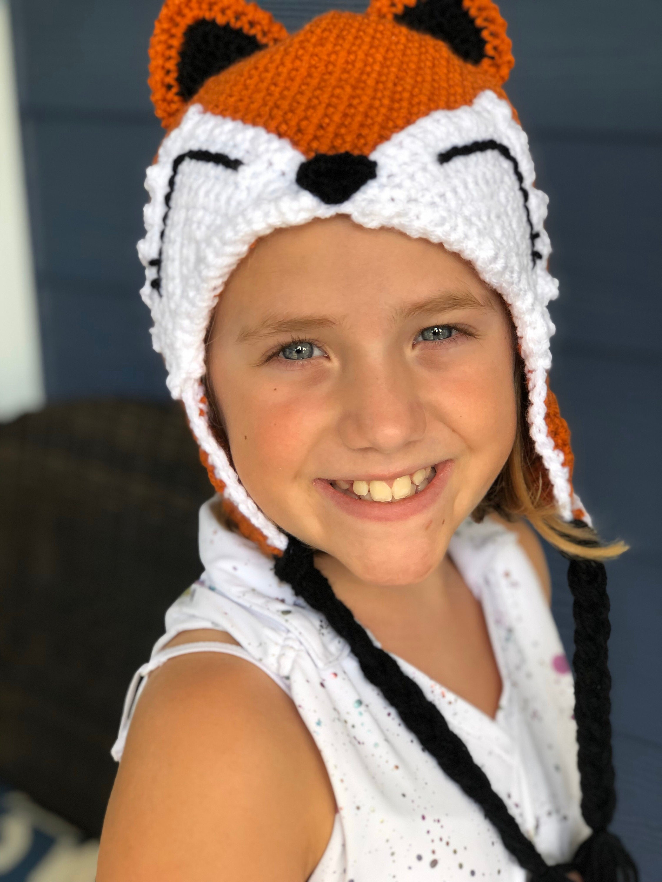 Fancy the Fox Hat Winter Hat Character Hat Kids Hat Fox Hat Kids Winter ...