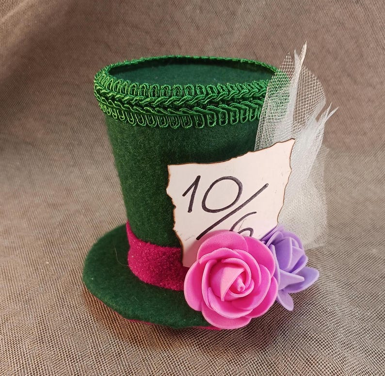 Wonderland Mad Hatter Mini Top Hat - Etsy