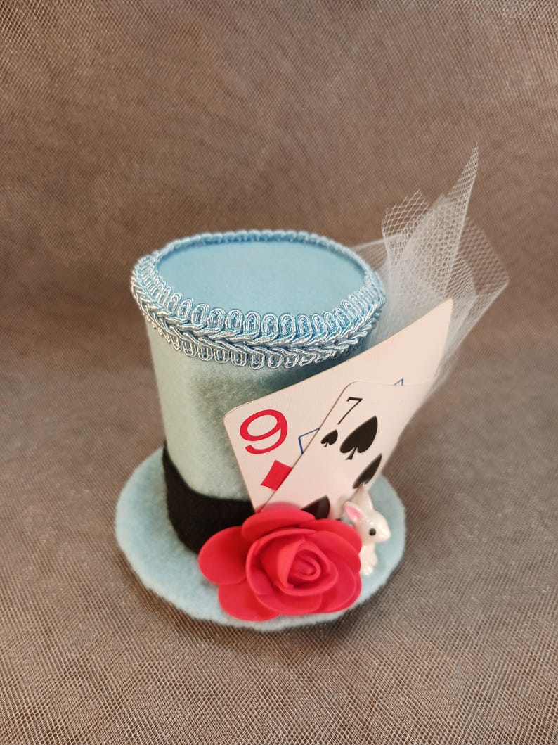 Alice - in Wonderland - Mini Top Hat Blue - Etsy