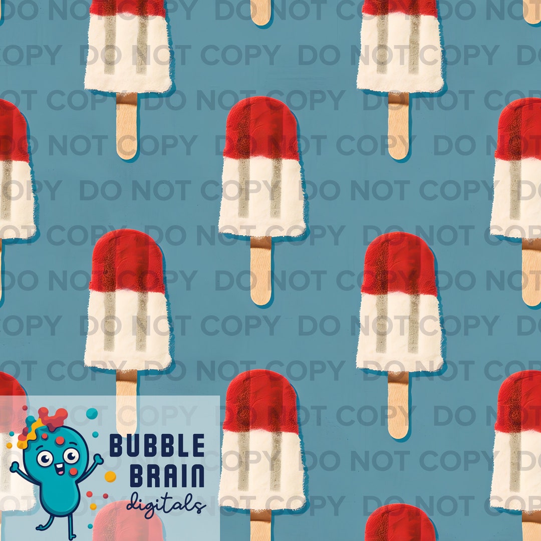 3D July 4th Popsicles Seamless Pattern File - Etsy
