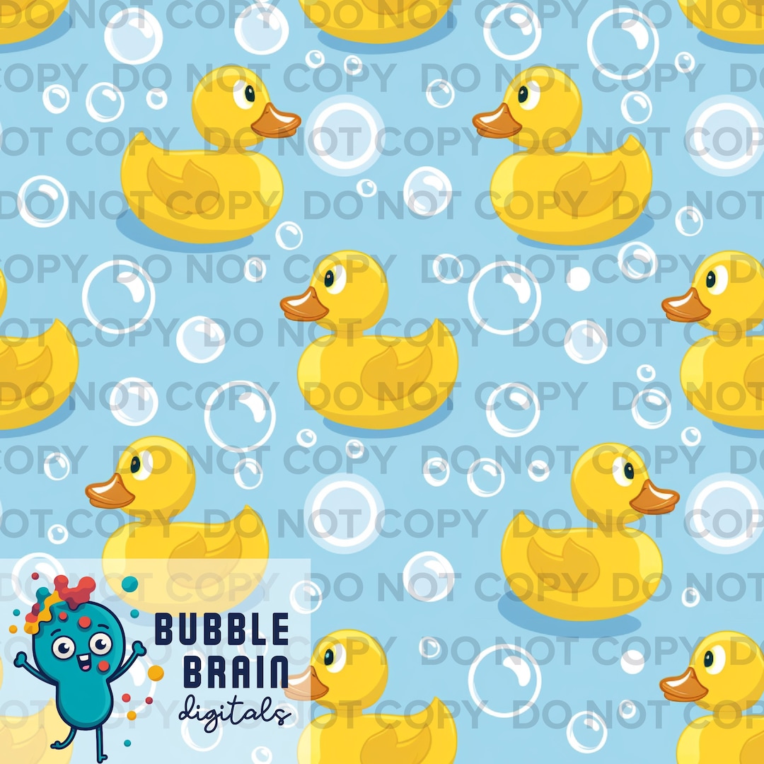 Rubber Ducks and Bubbles Seamless Pattern File - Etsy