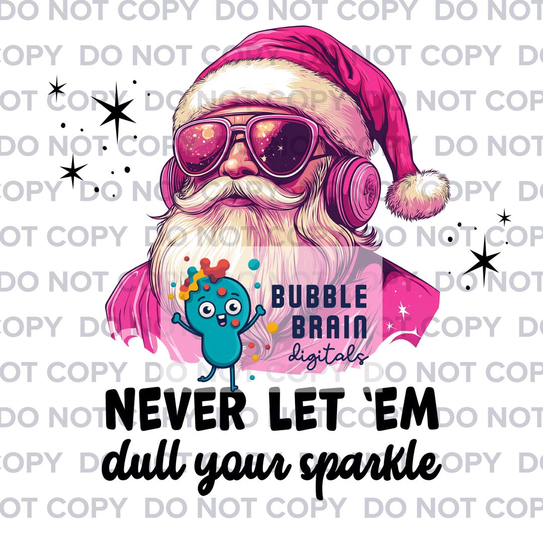 Sparkle Santa PNG File - Etsy
