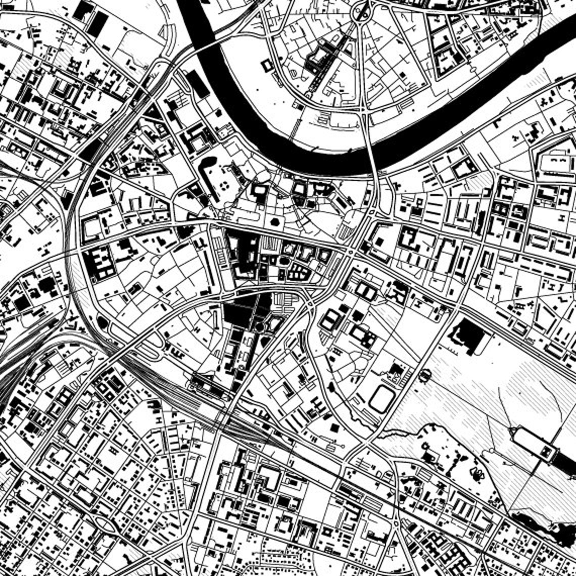 Dresden Map Poster Germany Map Print Art Deco Series | Etsy