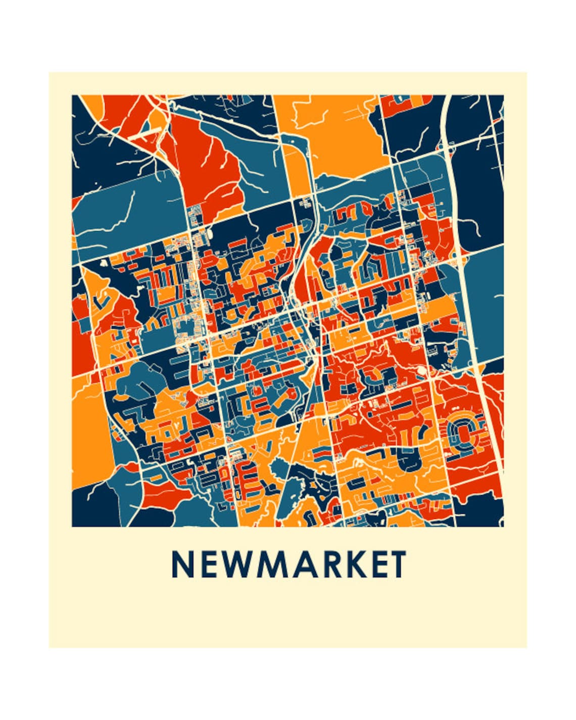 Newmarket Ontario Map Print Full Color Map Poster - Etsy