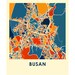 Busan Map Print - Full Color Map Poster - Etsy