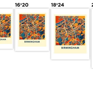 Birmingham Alabama Map Print - Full Color Map Poster - Etsy