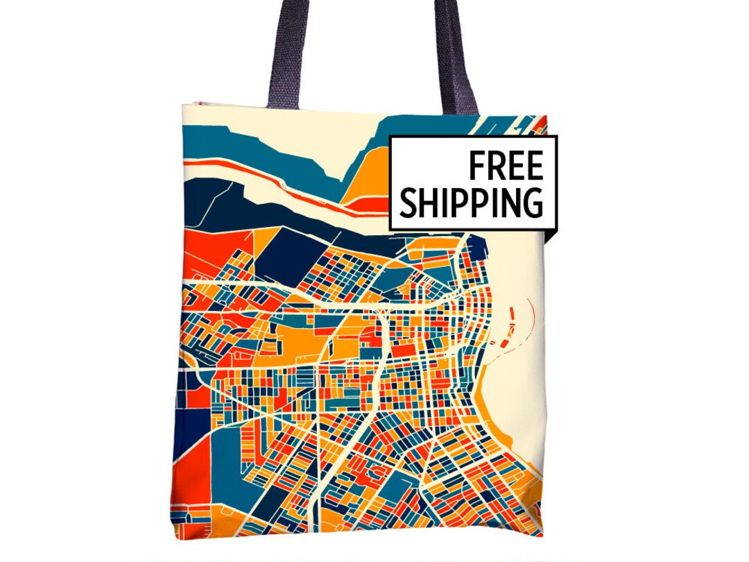 Corpus Christi Map Tote Bag - Texas Map Map Tote Bag 15x15 - Etsy