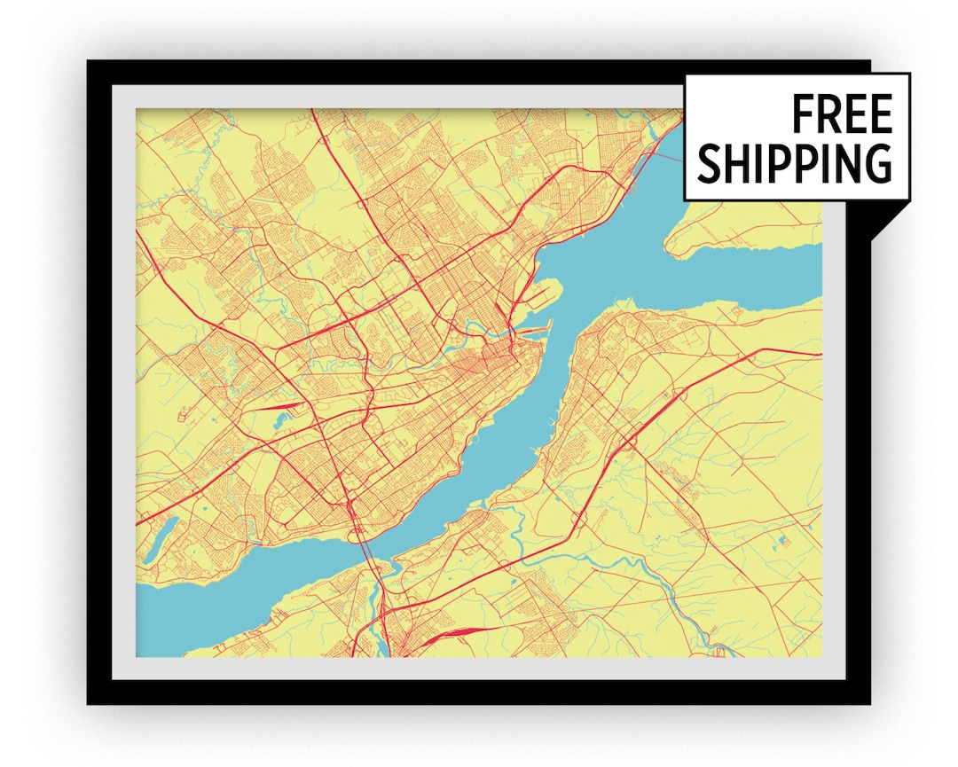Quebec Map Print - Choose Your Color - Etsy