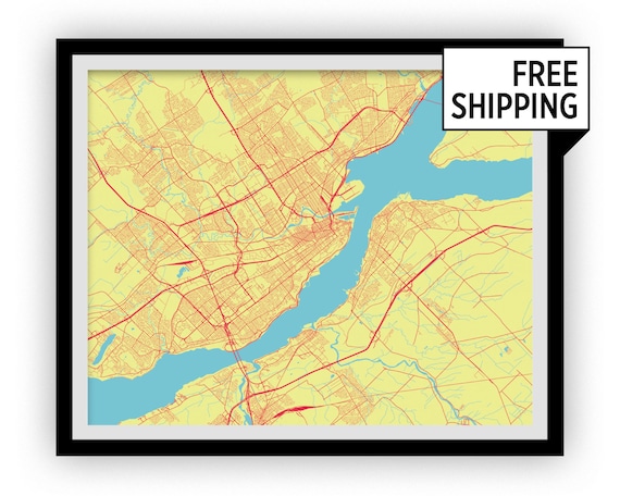 Quebec Map Print Choose Your Color | Etsy