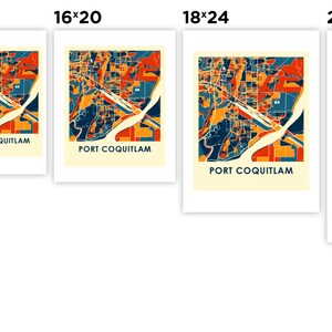 Port Coquitlam British Columbia Map Print - Full Color Map Poster - Etsy