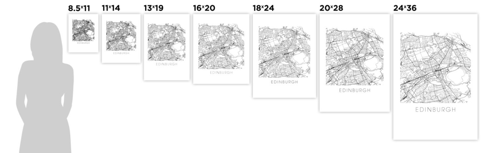 Edinburgh Map Print - Etsy UK