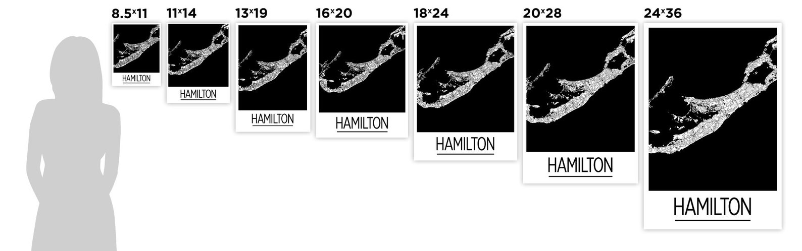 Hamilton Bermuda Map Poster Bermuda Map Print Art Deco - Etsy