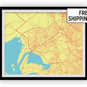 Karachi Map Print - Choose Your Color - Etsy